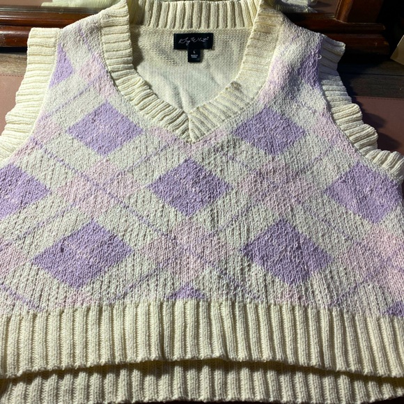 Say What? | Other | Knit Vest Diamond Pattern | Poshmark